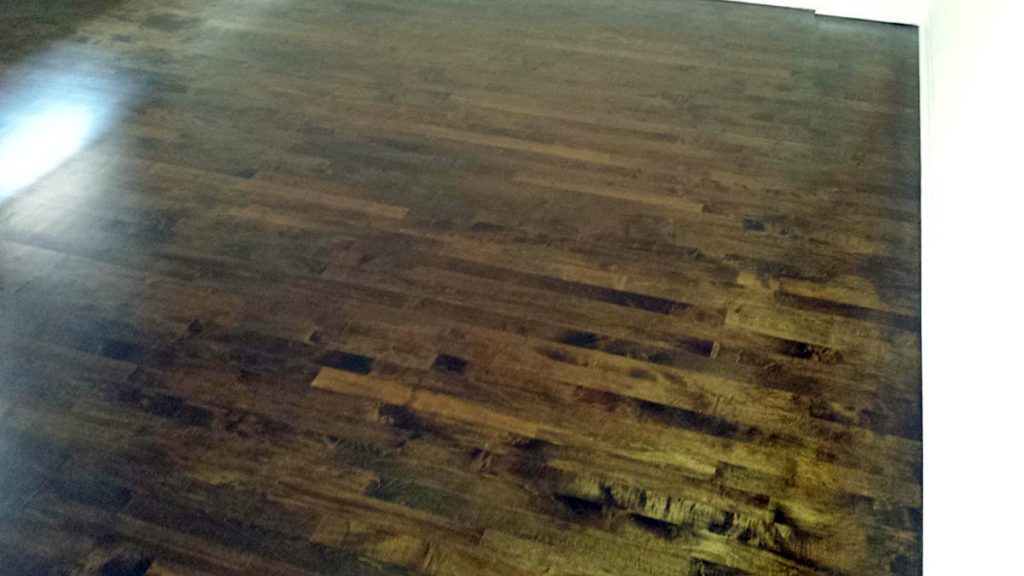 Dark Stained Color on Maple - Midwest Hardwood Floors Inc.